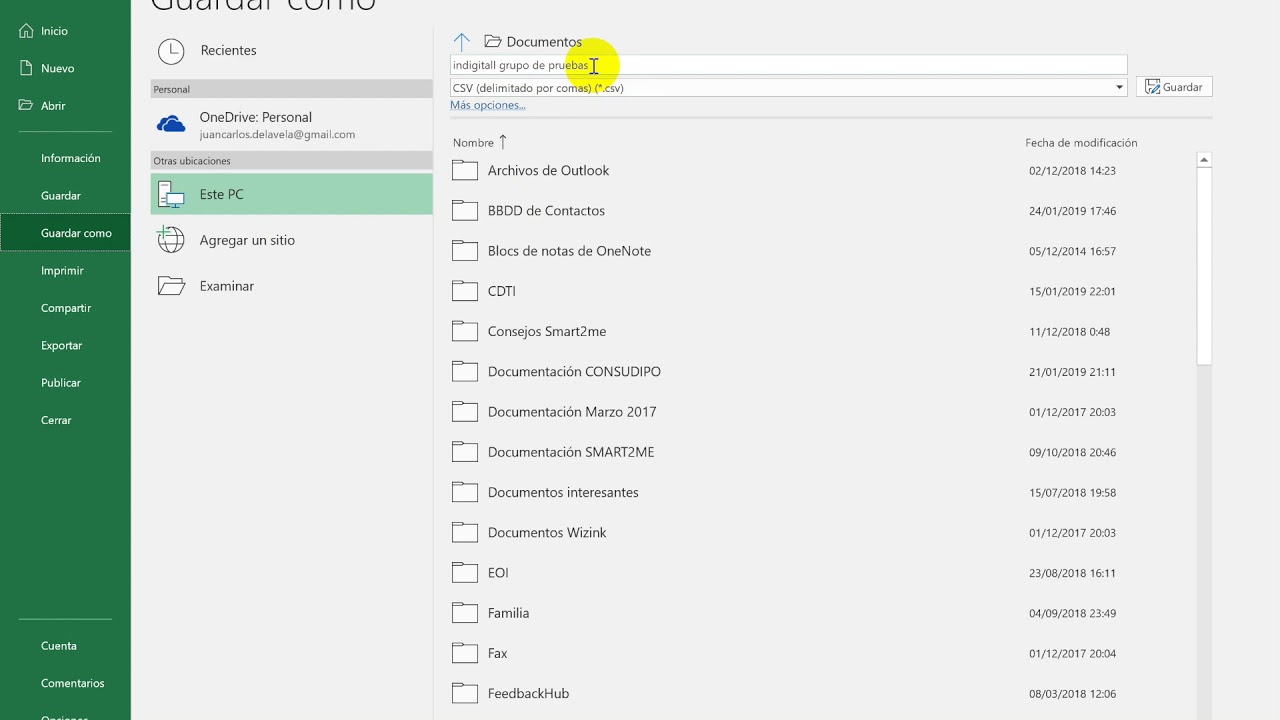 indigitall crear un fichero csv con lista de dispositivos - YouTube