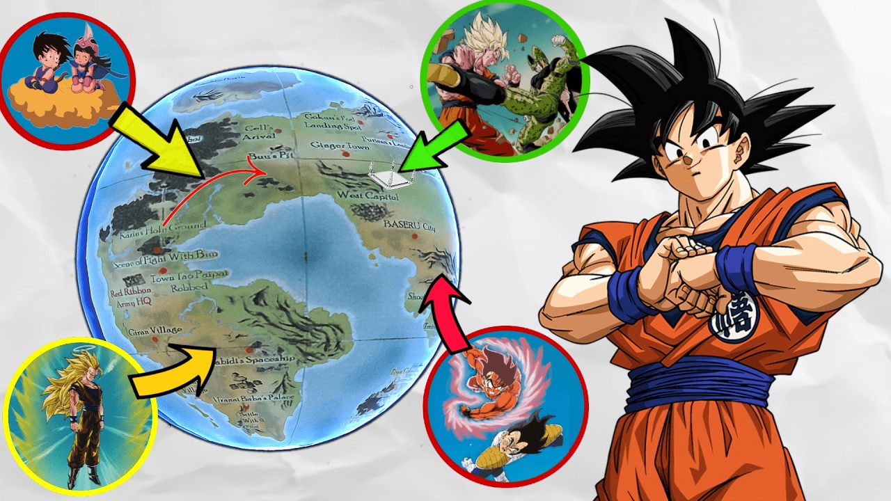 La HISTORIA de GOKU EXPLICADA en el MAPA DRAGÓN🗺️ - YouTube