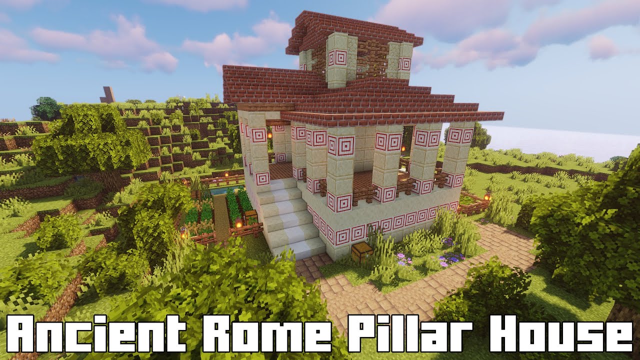 Minecraft Ancient Roman House with Pillars | Classical Residence ...