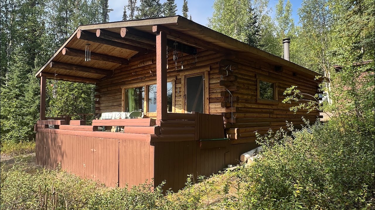 Rustic Yukon Cabin on Little Salmon Lake - YouTube