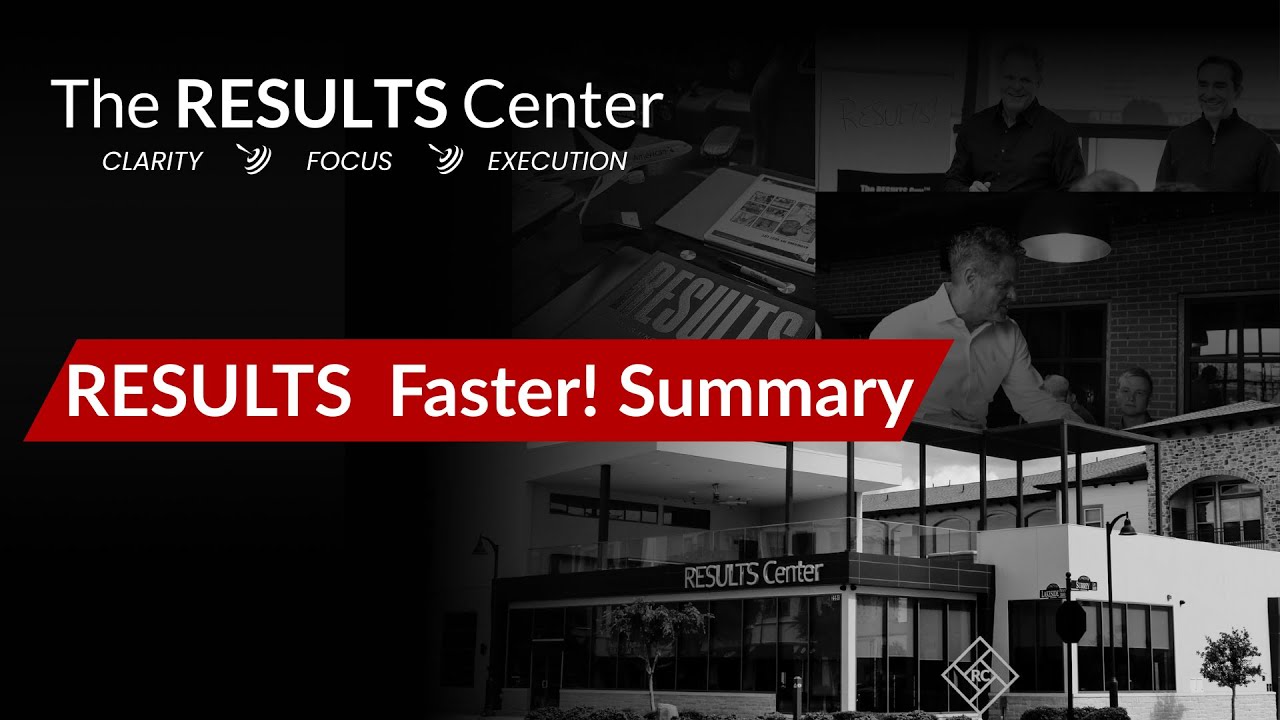 RESULTS Faster! Book Summary - Tony Jeary - YouTube