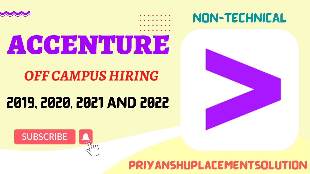 Accenture off campus drive 2022 - 2019 | Accenture recruitment process ...