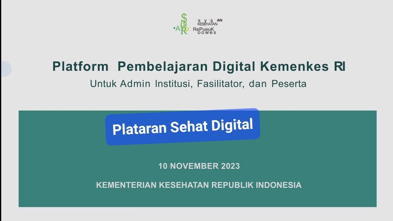 Plataran Sehat Kemenkes | Pelatihan Seminar Webinar Workshop Platform ...