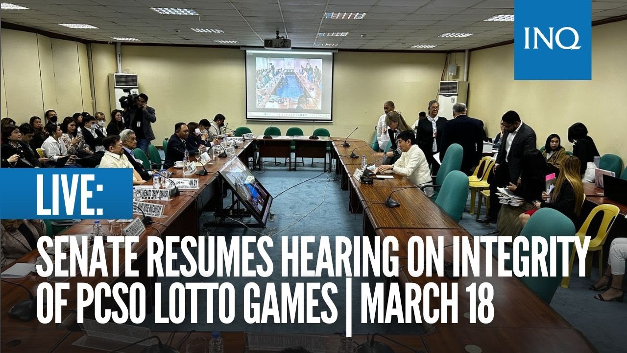 LIVE: Senate resumes hearing on integrity of PCSO lotto games | March ...