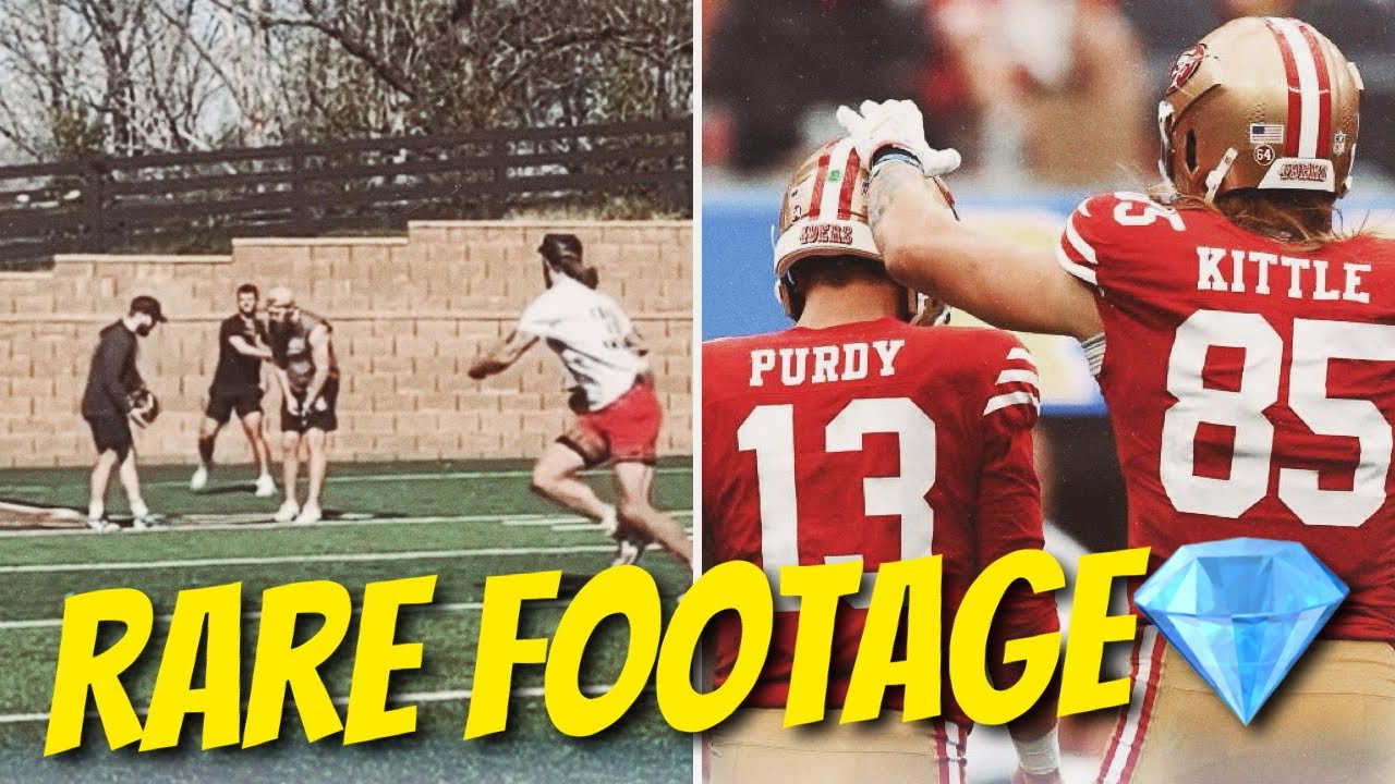 RARE 💎 Offseason footage of 49ers Brock Purdy throwing to George Kittle ...