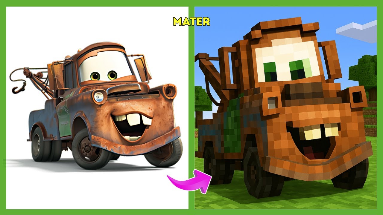 HOW CARS 3 MOVIE CHARACTERS CHARACTERS LOOK IN MINECRAFT! - YouTube
