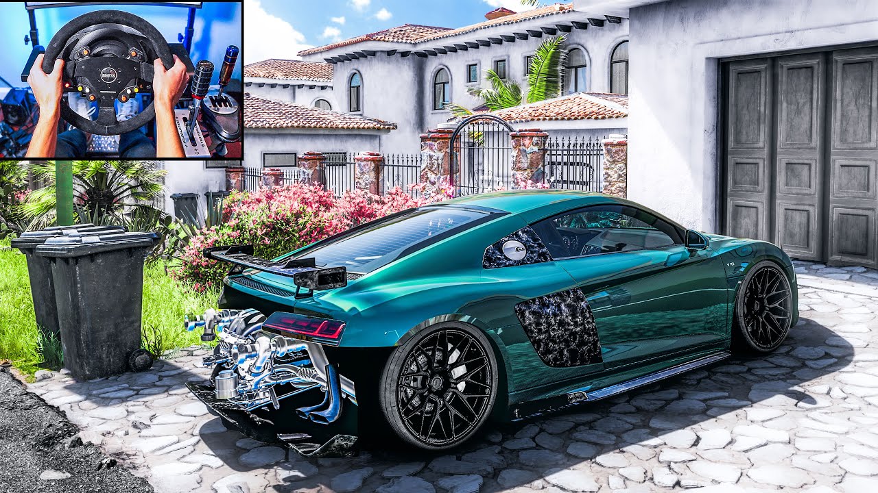 Bumperless Twin Turbo Audi R8 - Forza Horizon 5 (Steering Wheel ...