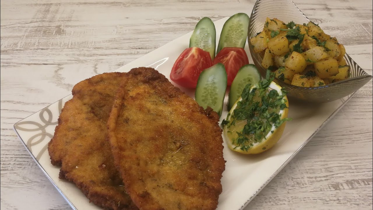 TAVUK ŞİNİTZEL (CHİCKEN SCHNİTZEL) harika çıtır çıtır - YouTube