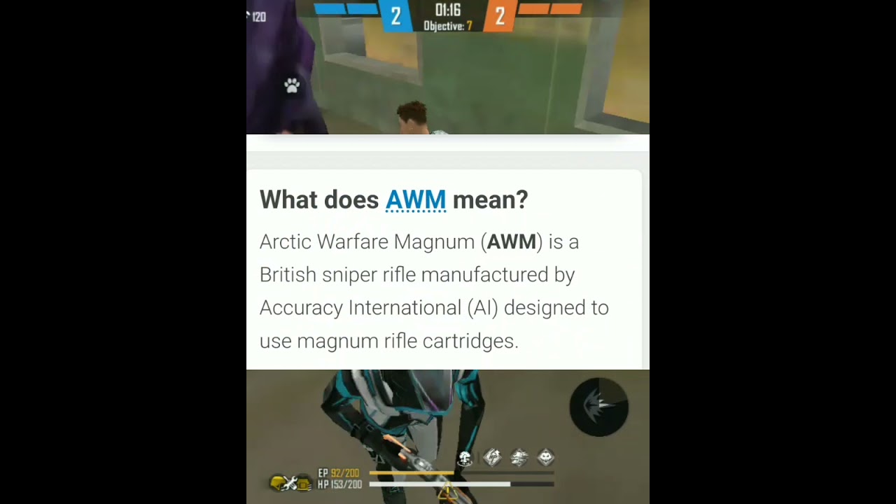 AWM. FULL FORM?🤔🤔 mysterious fact about awm and free fire#shorts - YouTube