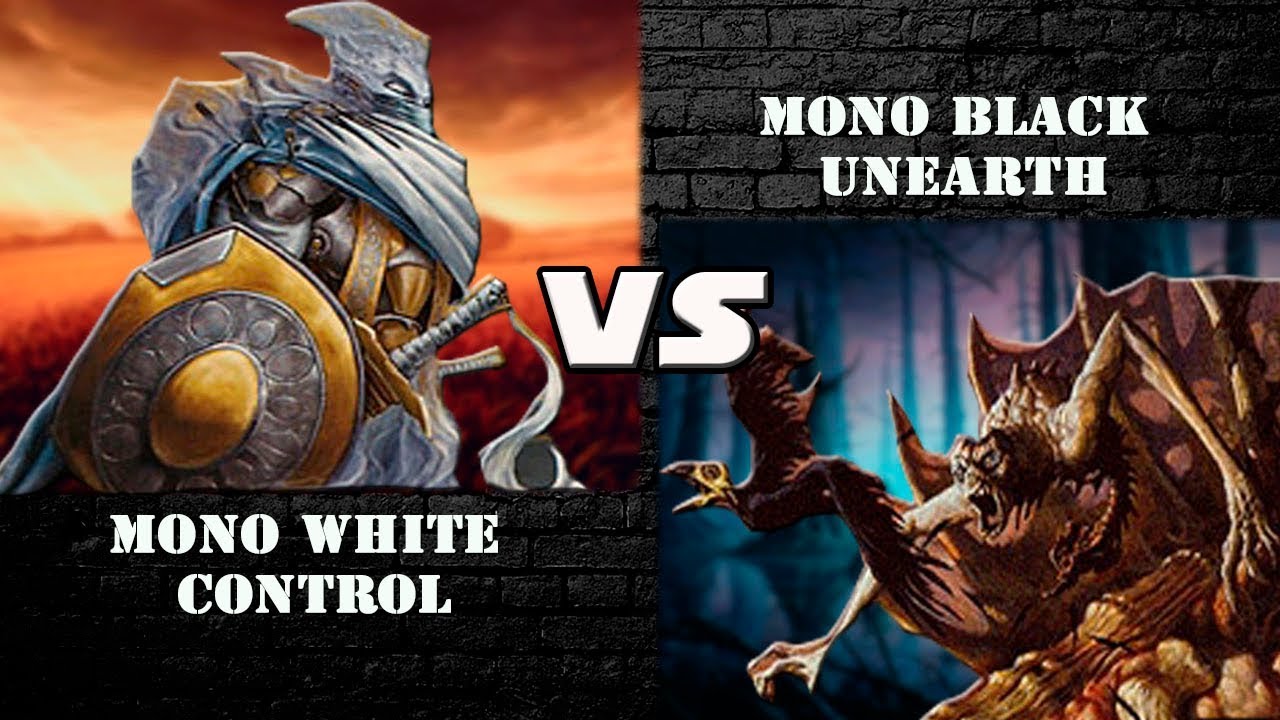 Gameplay - Mono White Control vs Mono Black Unearth (Pauper) #2 - YouTube
