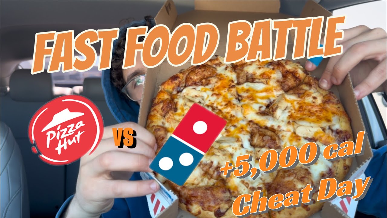 Cheat Day Eats | Fast Food Battle: Dominos vs Pizza Hut - YouTube