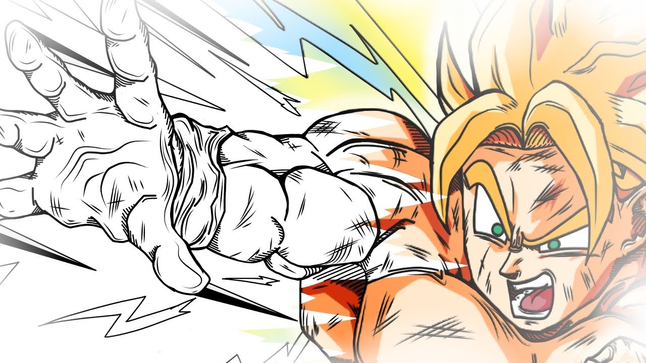 *DRAW* Goku Super Sayan (PC) -Dragon Ball Z- - YouTube