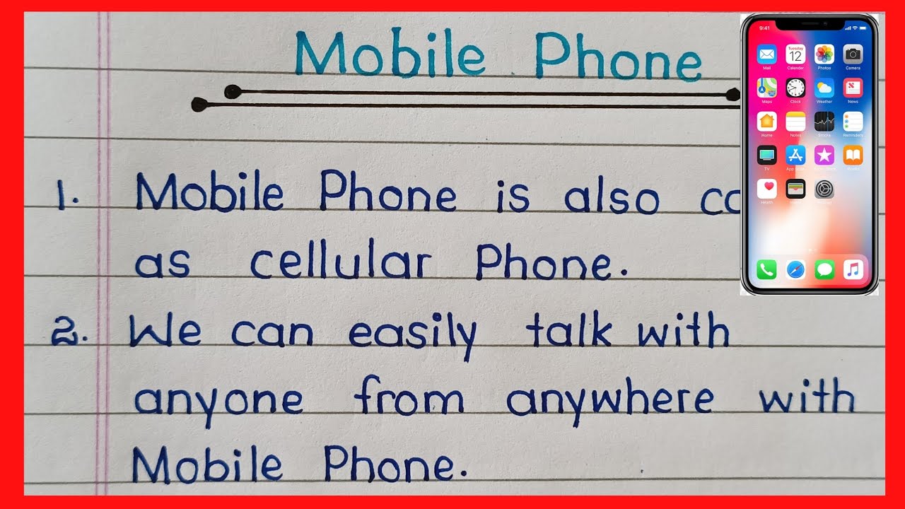 10 Lines About Mobile Phone In English // Essay Writing On Mobile ...