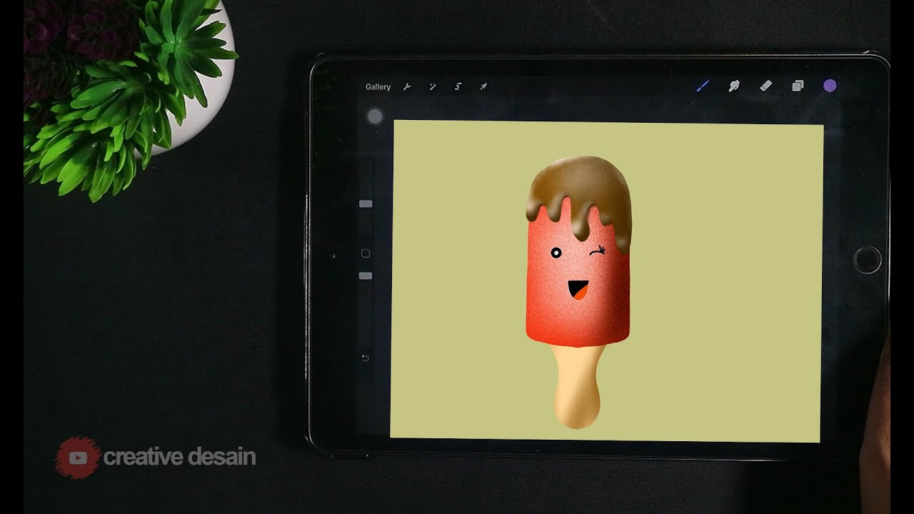 Ice Cream Illustration in Procreate - YouTube