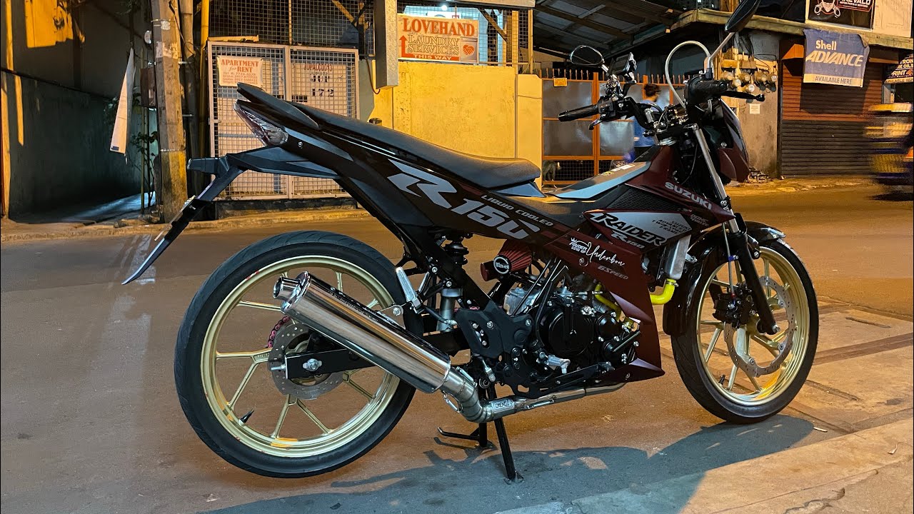 Suzuki Raider150 Gen1 muffler. - YouTube