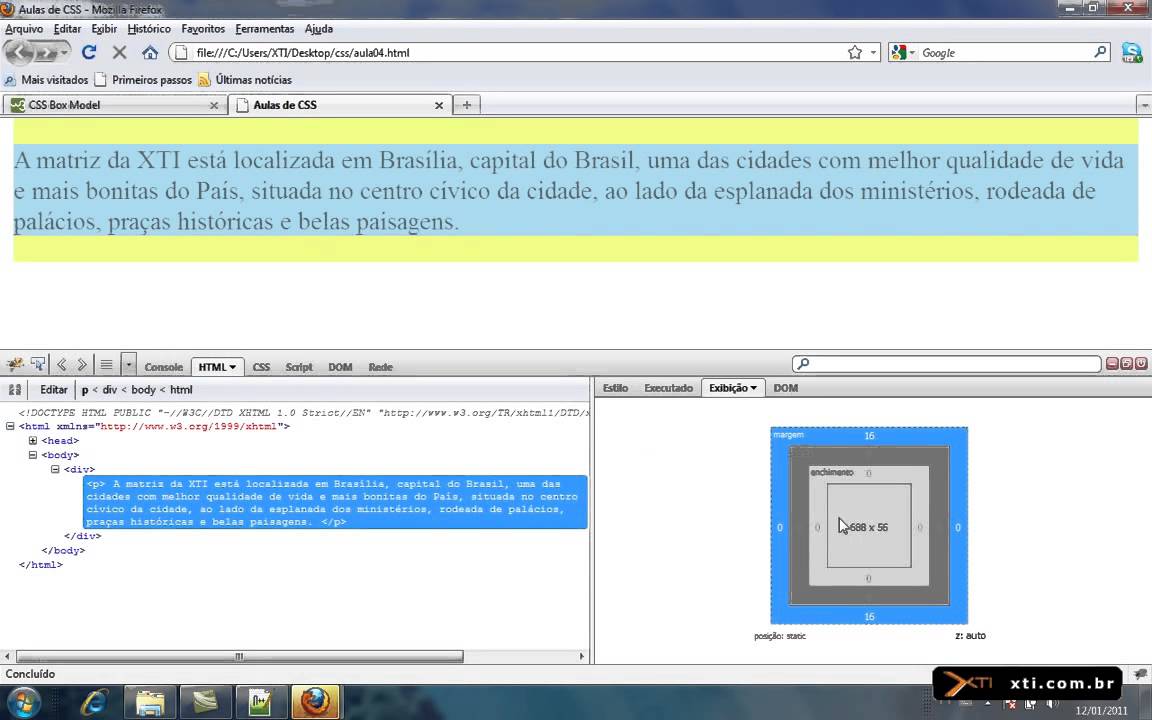 Universidade XTI - CSS - 10 - BoxModel - Parte1 - YouTube