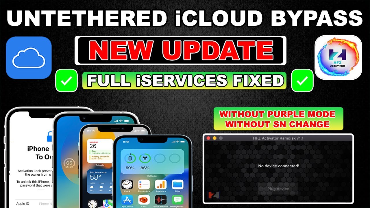 ⚡🔥 (2023) Big Update Latest Untethered iCloud Bypass iOS 15/16 in 1 ...