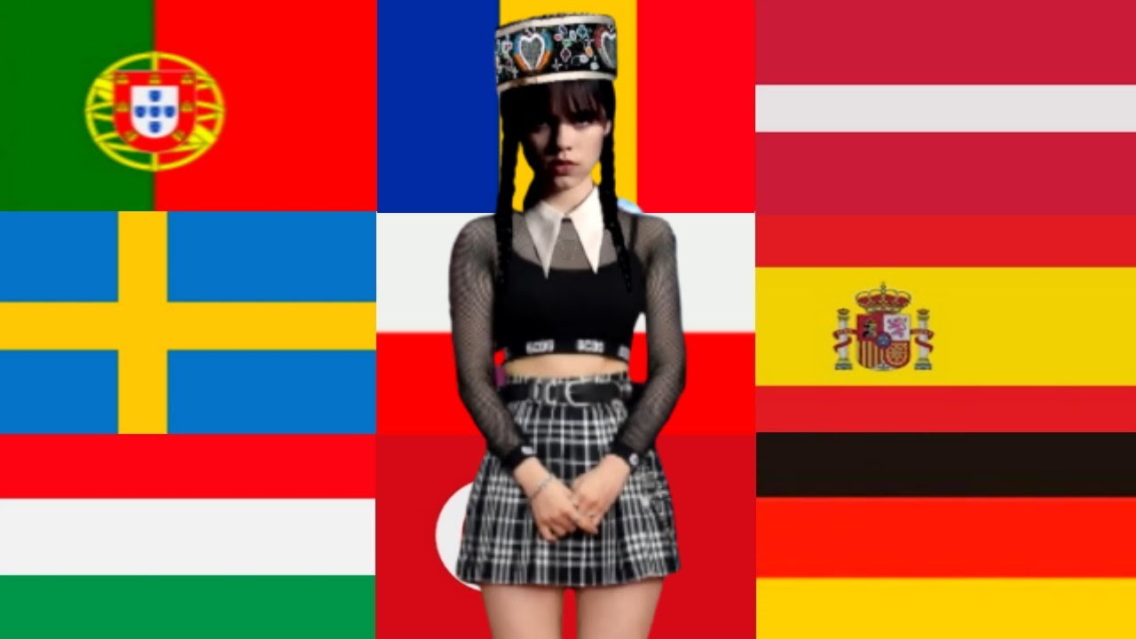 Wednesday Addams in different languages meme part 4 - YouTube