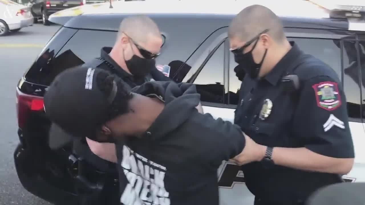 Two arrests made during Black Lives Matter protest in Graham, NC - YouTube