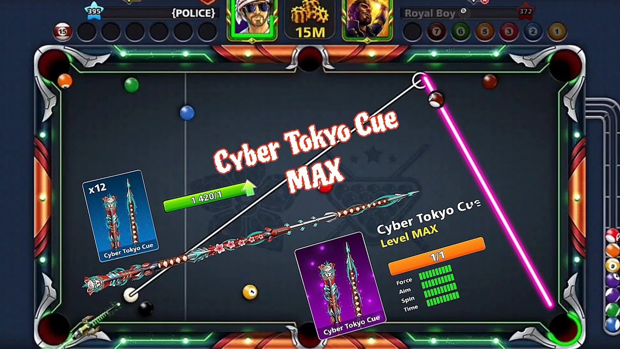 Cyber tokyo Cue MAX | 1420 Cue pieces 😎 | 8 Ball Pool Lover..... - YouTube