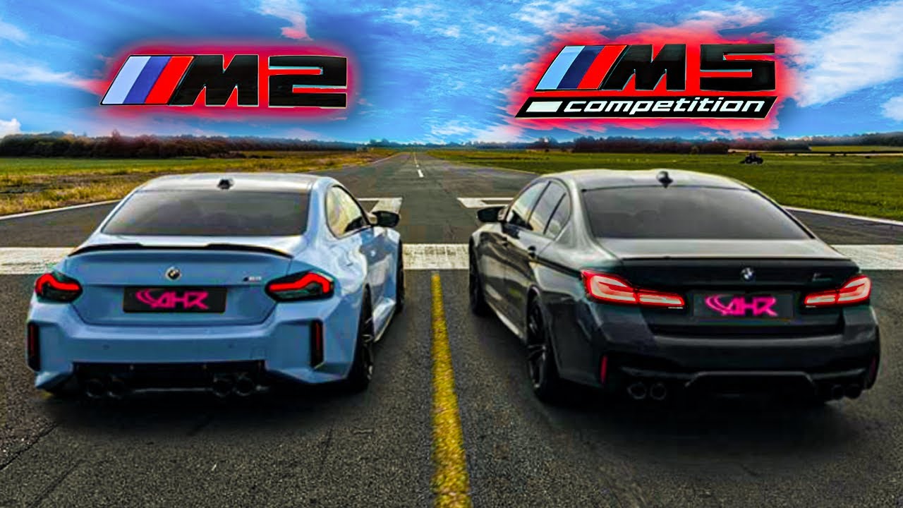 DRAG RACE! NEW BMW M2 VS BMW M5 COMPETITION! - YouTube