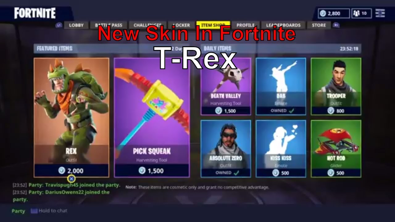 The BRAND NEW Rex skin - Daily Skins In Fortnite Ep.1 (Fortnite Skin ...