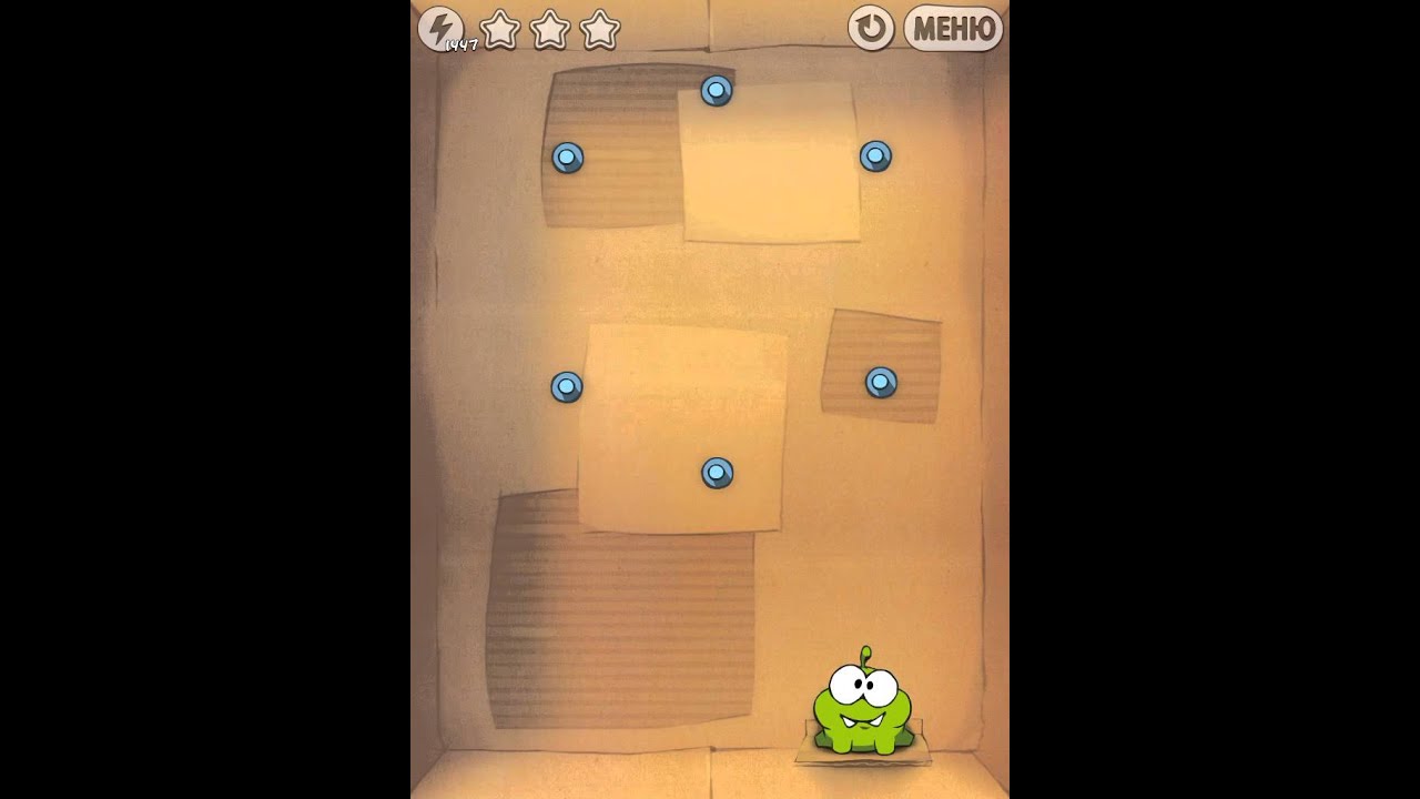Cut the Rope HD Cardboard Box level 1-7 3 stars Walkthrough - YouTube