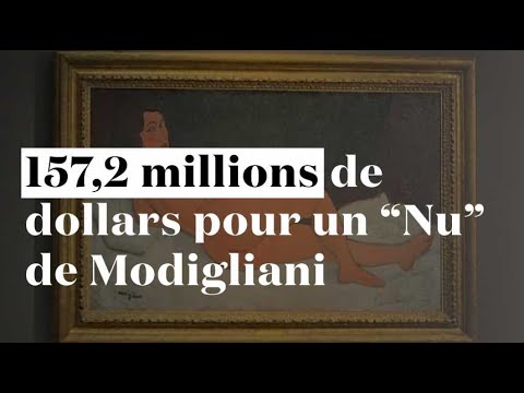 157,2 millions de dollars pour un "Nu couché" de Modigliani - YouTube