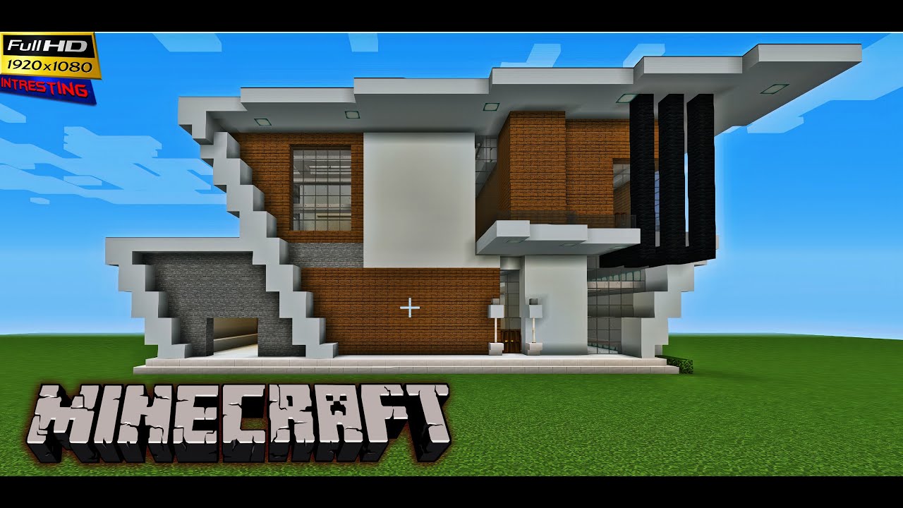 Minecraft : How to build a modern smart house (tutorial) - YouTube