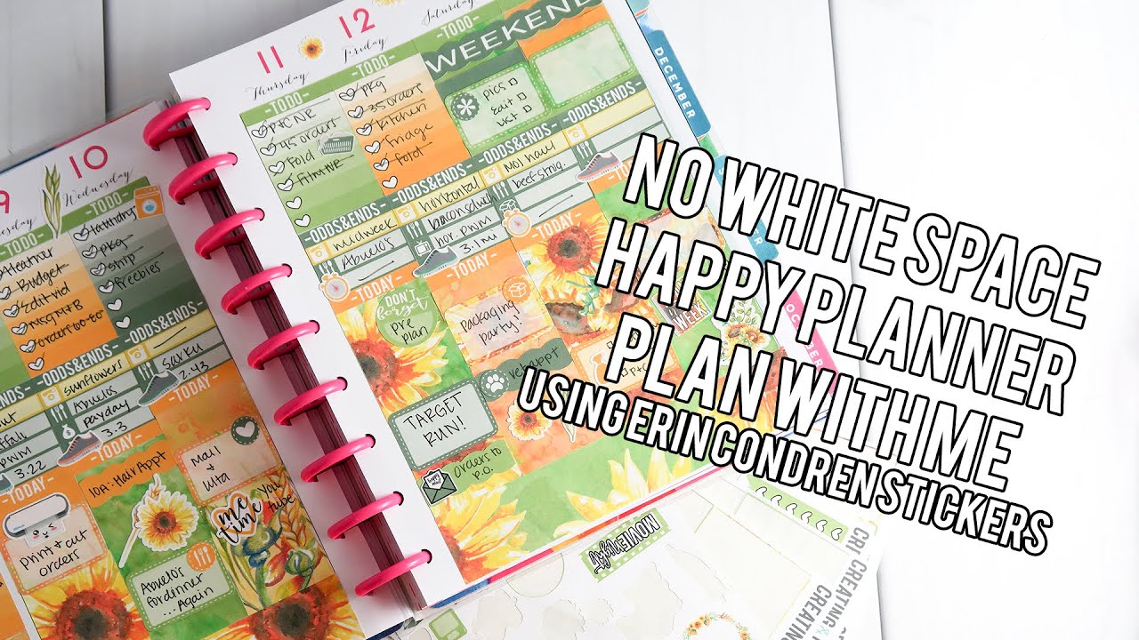 Using Erin Condren Stickers in Your Happy Planner - YouTube