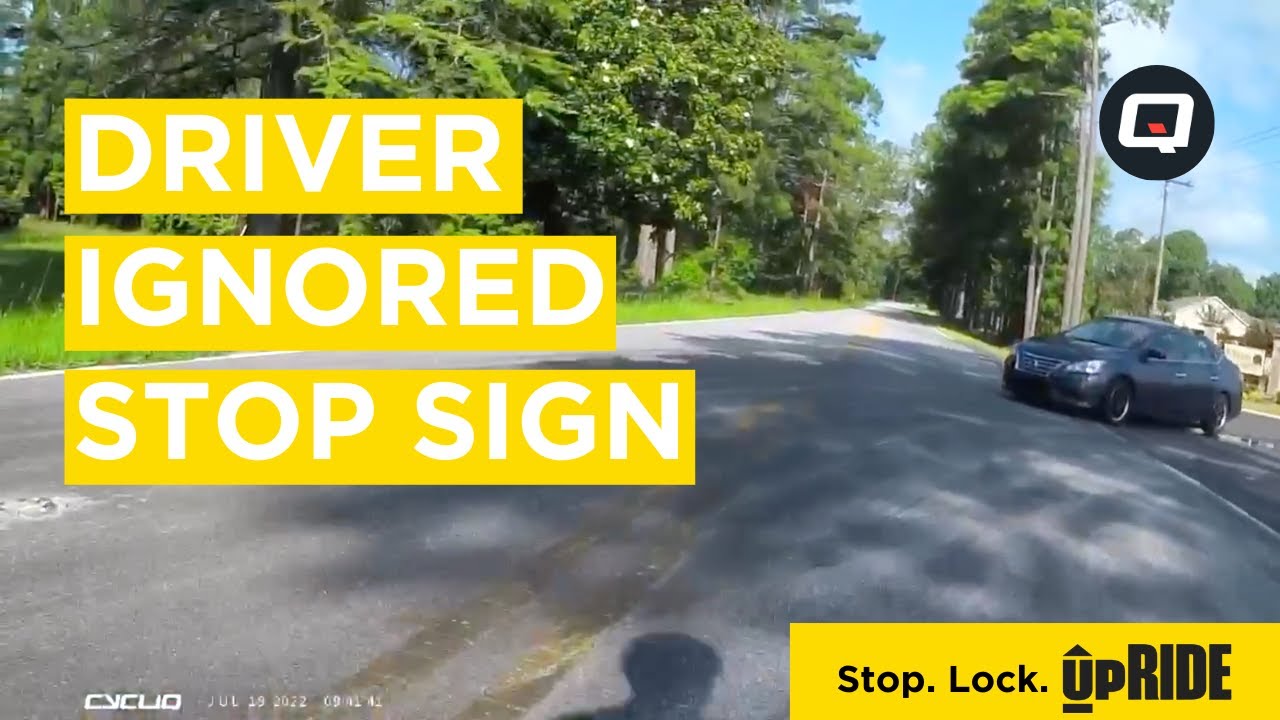 Driver Ignored Stop Sign | Bad Driving | Caught on the Cycliq Fly12 ...