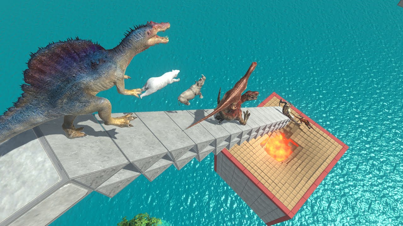 Jump Over Lava Tank Trap - Animal Revolt Battle Simulator - YouTube