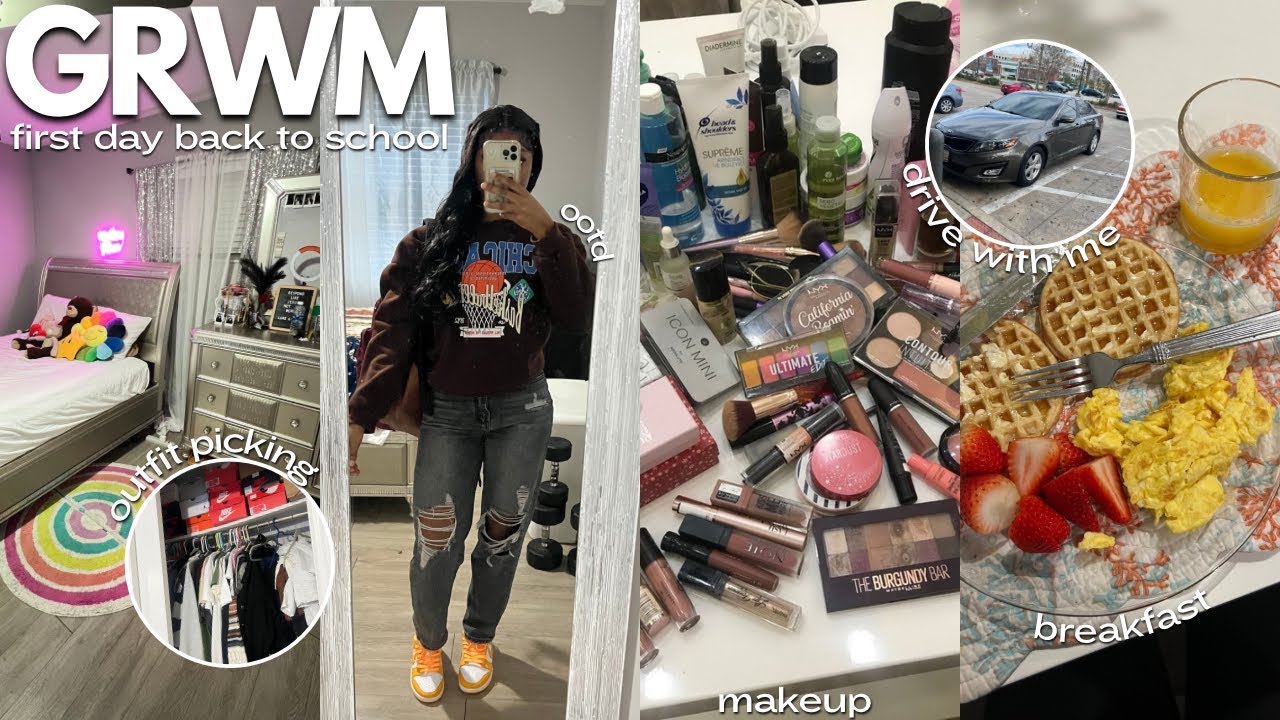 GRWM: first day back to school *after winter break* - YouTube