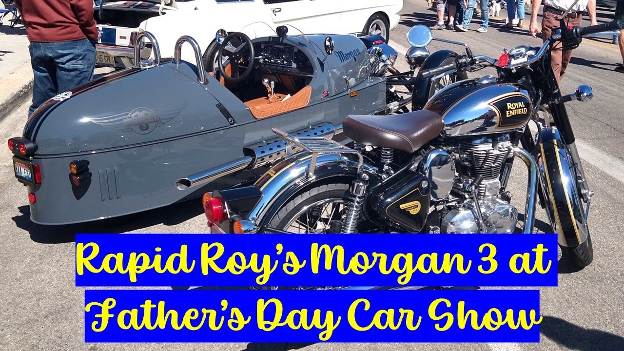 Rapid Roy takes his Morgan 3-wheeler to a car show - YouTube