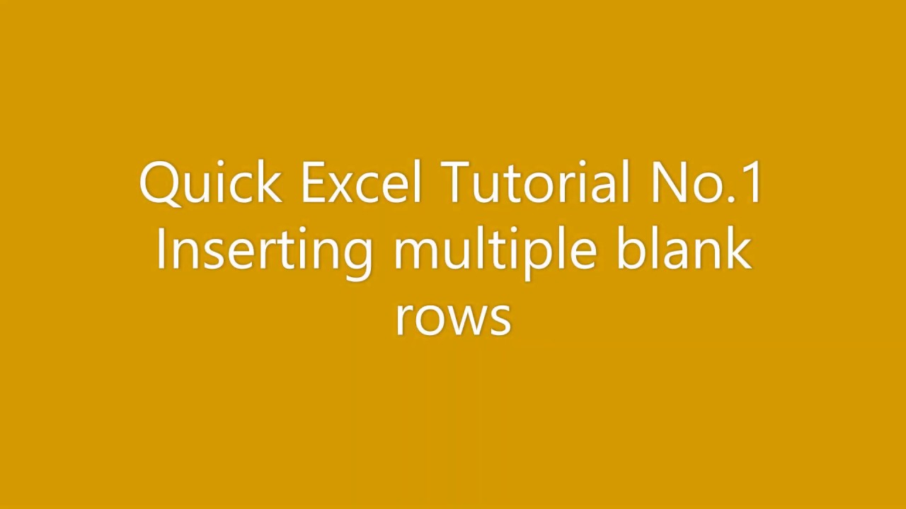 Insert Multiple Blank Rows In MS Excel YouTube insert-multiple-blank-rows-in-ms-excel-youtube