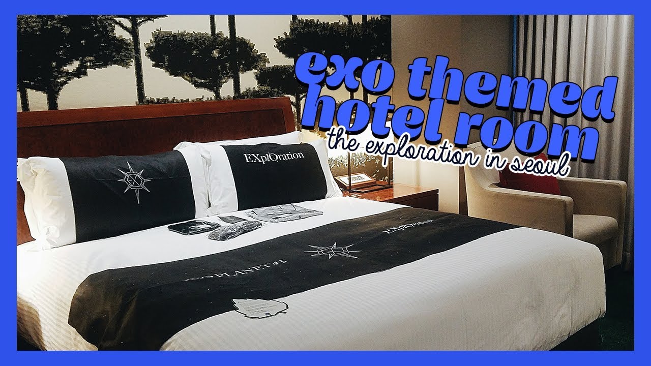 The EXplOration Premium Global Package 🏨 EXO Themed Hotel Room - YouTube