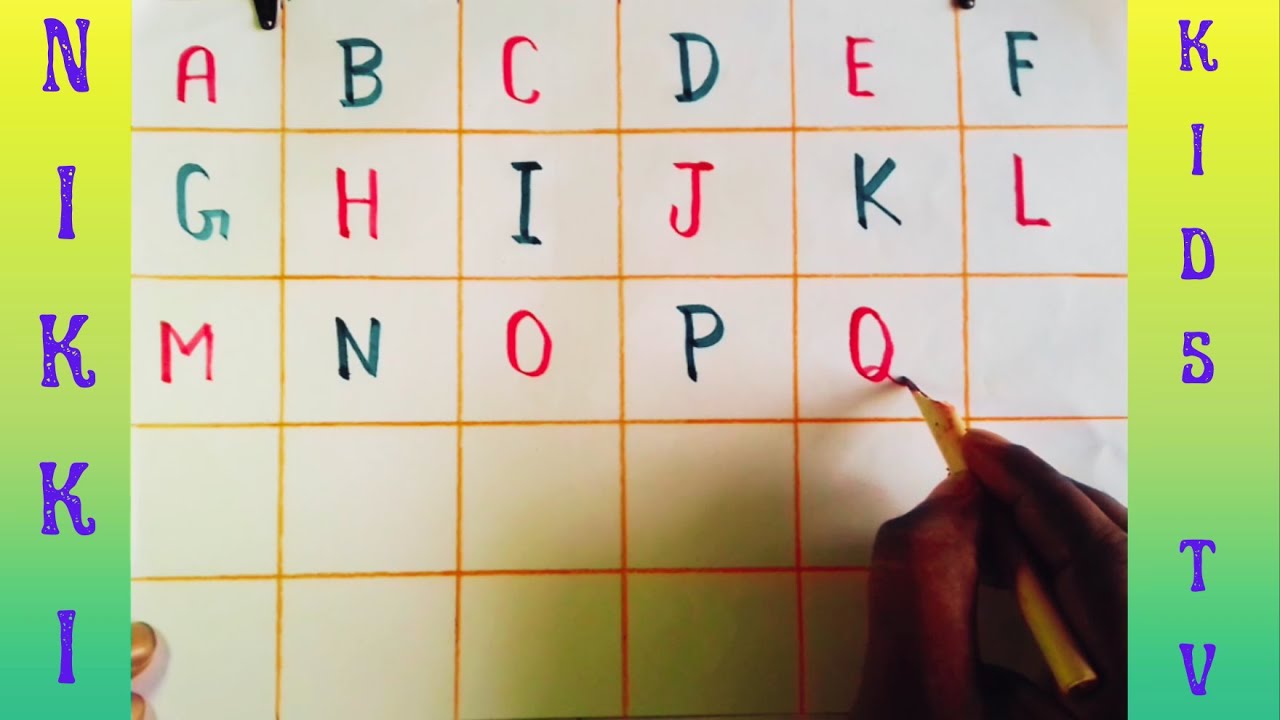How to Write ABCD Alphabet | Alphabet song | Nikki Kids tv - YouTube