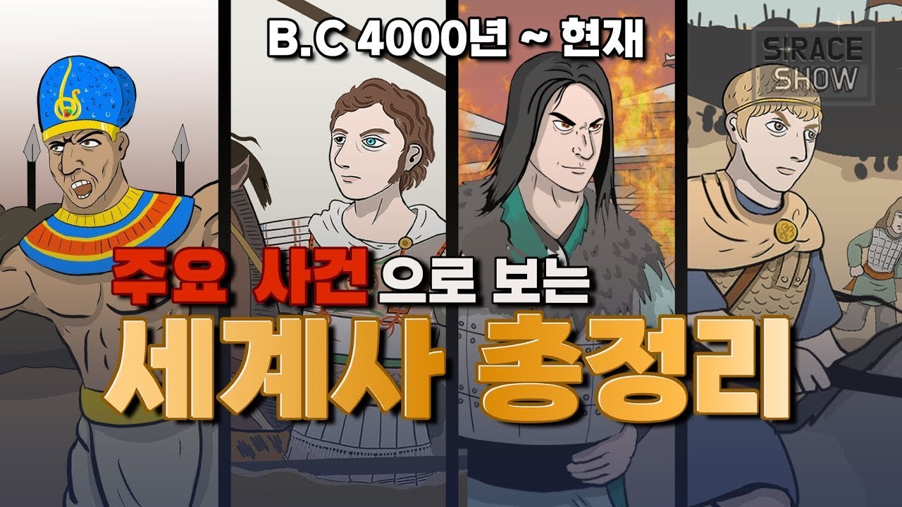 한 눈에 보는 세계사 BC 4000 현재 로마시대 동양은 임진왜란 시기 서양은 - YouTube