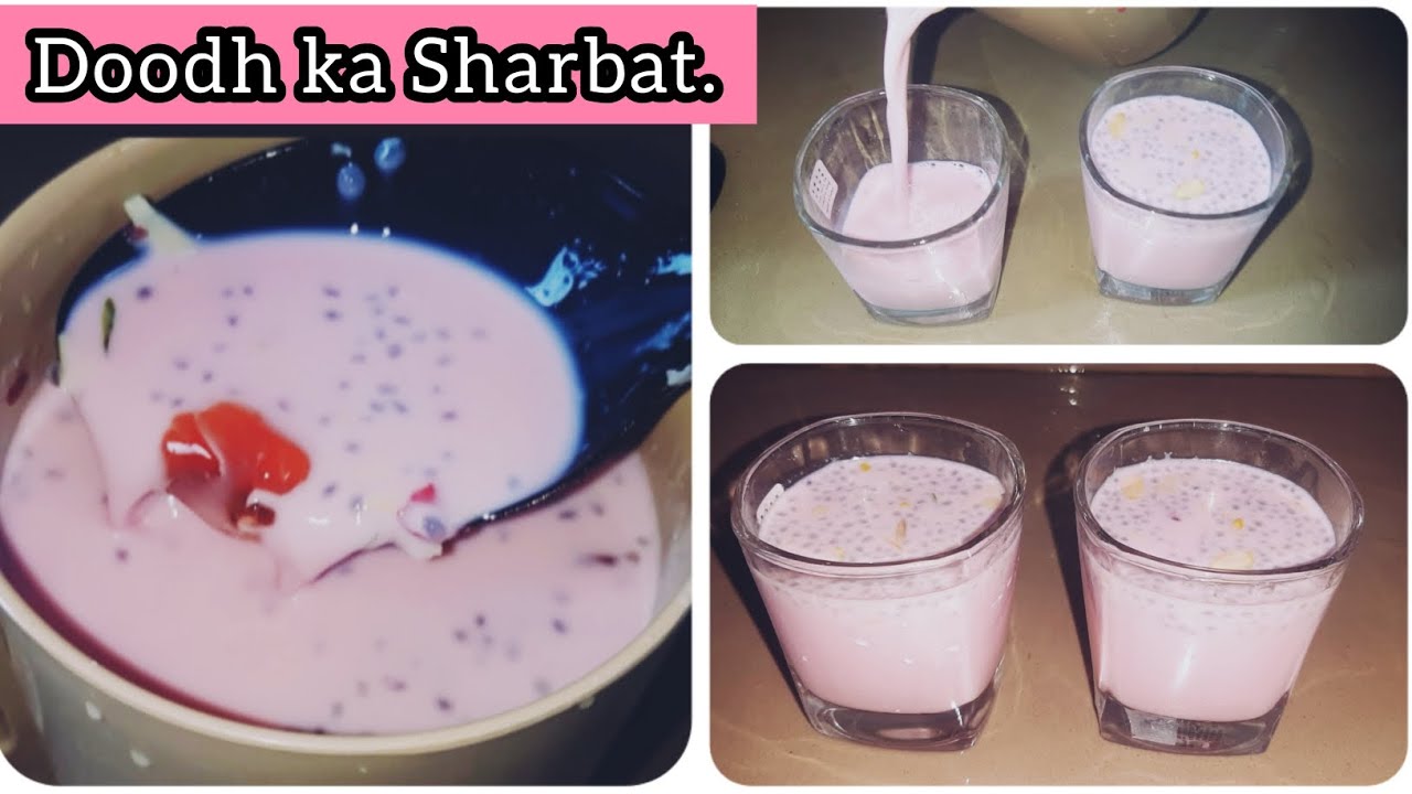 Doodh Ka Sharbat | Quick & Easy Milk Sharbat Recipe | @cookwithalihaan ...