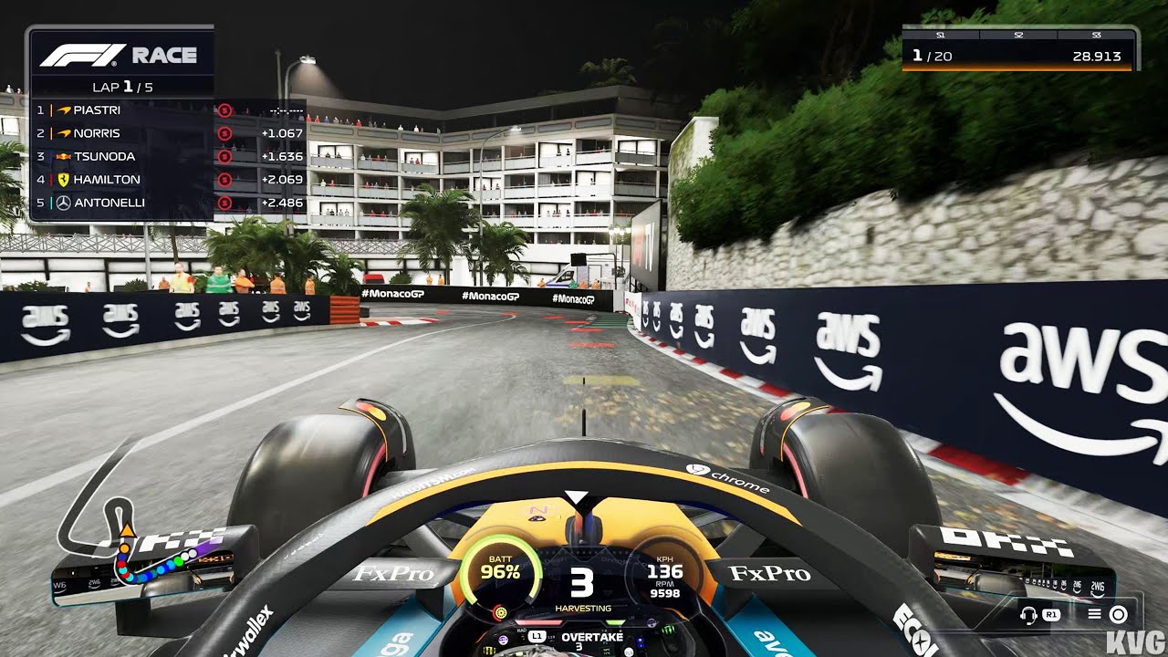 F1 25 - Circuit de Monaco (Monaco Grand Prix - Night Gameplay (PS5 UHD ...