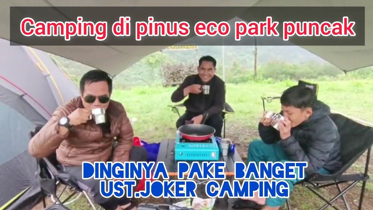 Camping di pinus eco park puncak dinginya pake banget ust.joker camping ...