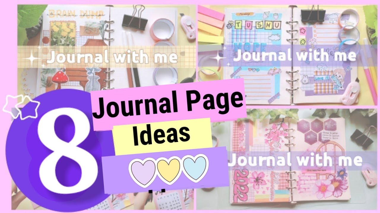 8 Easy Journal Page Ideas for Beginner ~ Journal with me - YouTube