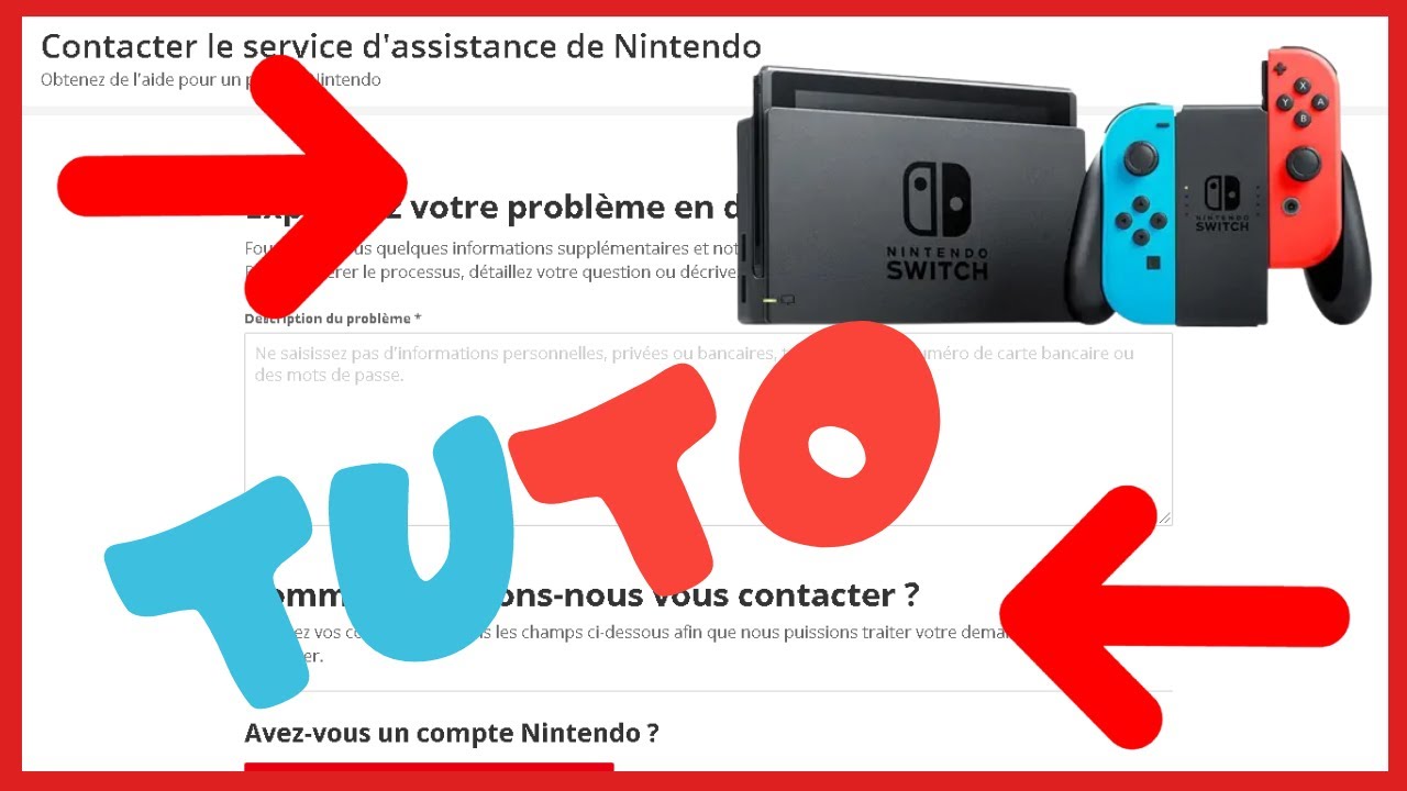 COMMENT CONTACTER LE SERVICE D'ASSISTANCE NINTENDO? #Tuto - YouTube