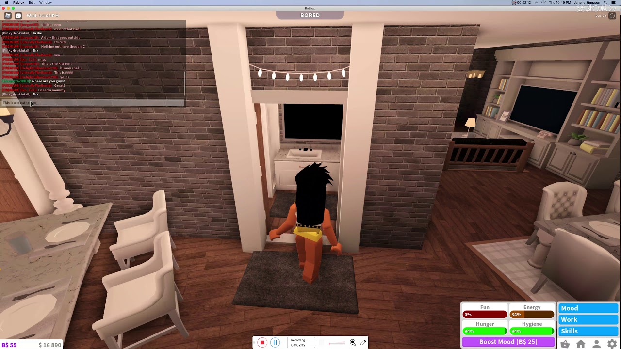 Touring My Bloxburg House In Roblox Youtube