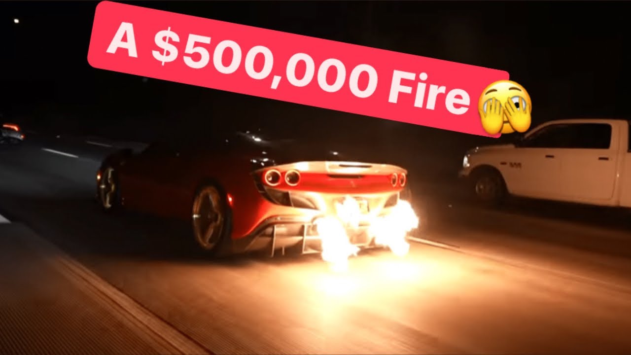 FERRARI F8 BURST FLAMES ..! - YouTube