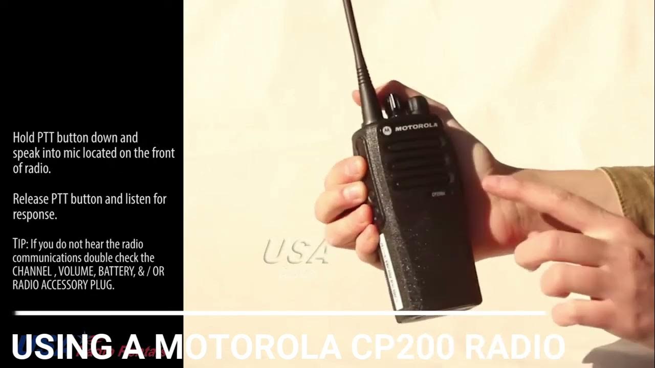 How To Use A Motorola CP200 Analog Radio - YouTube