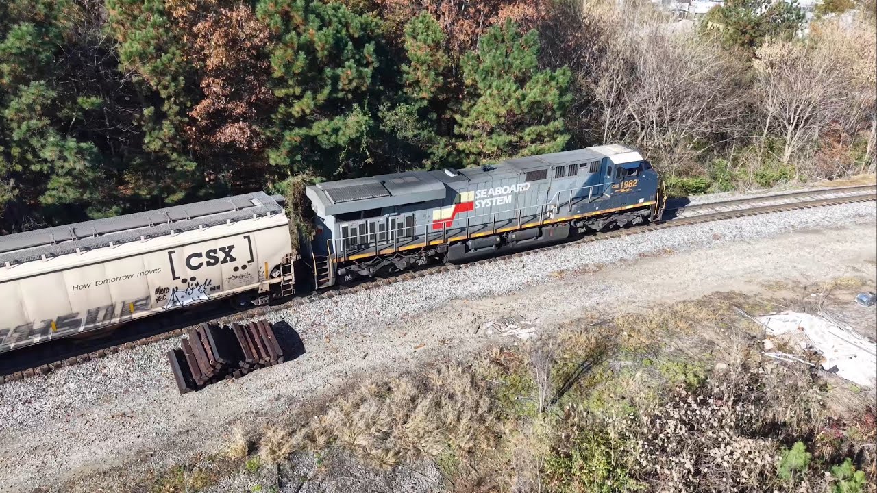 The Seaboard System Leads a Short CSX Freight as Another Log Jam Forms ...