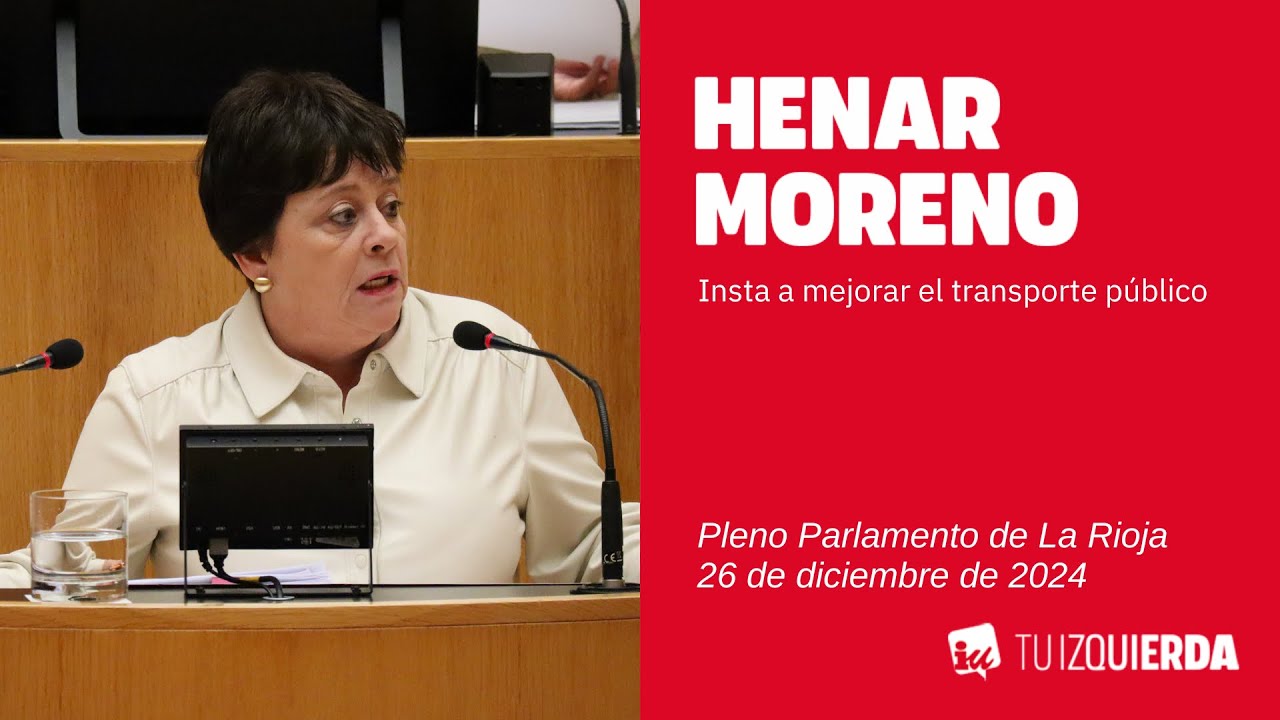 Henar Moreno (IU) insta a mejorar el transporte público. 1/2 - YouTube