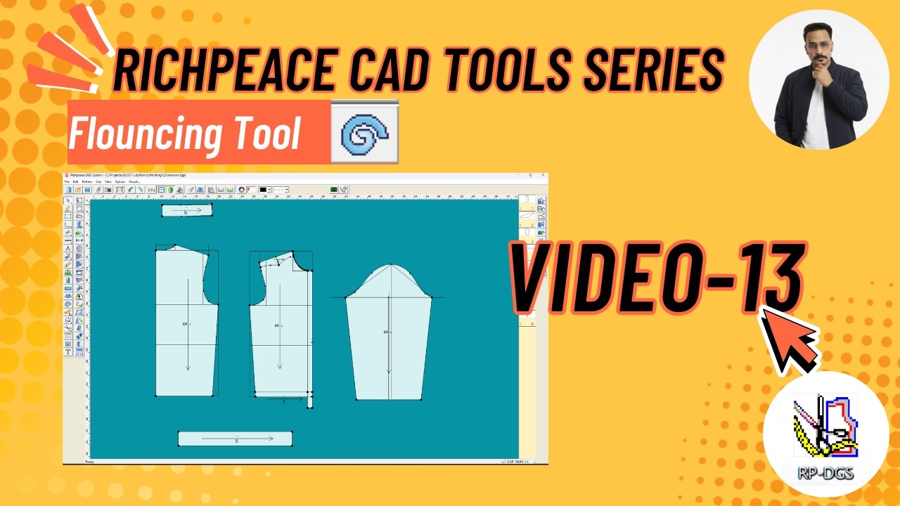 How to use Flouncing tool in Richpeace garment CAD | Richpeace CAD ...