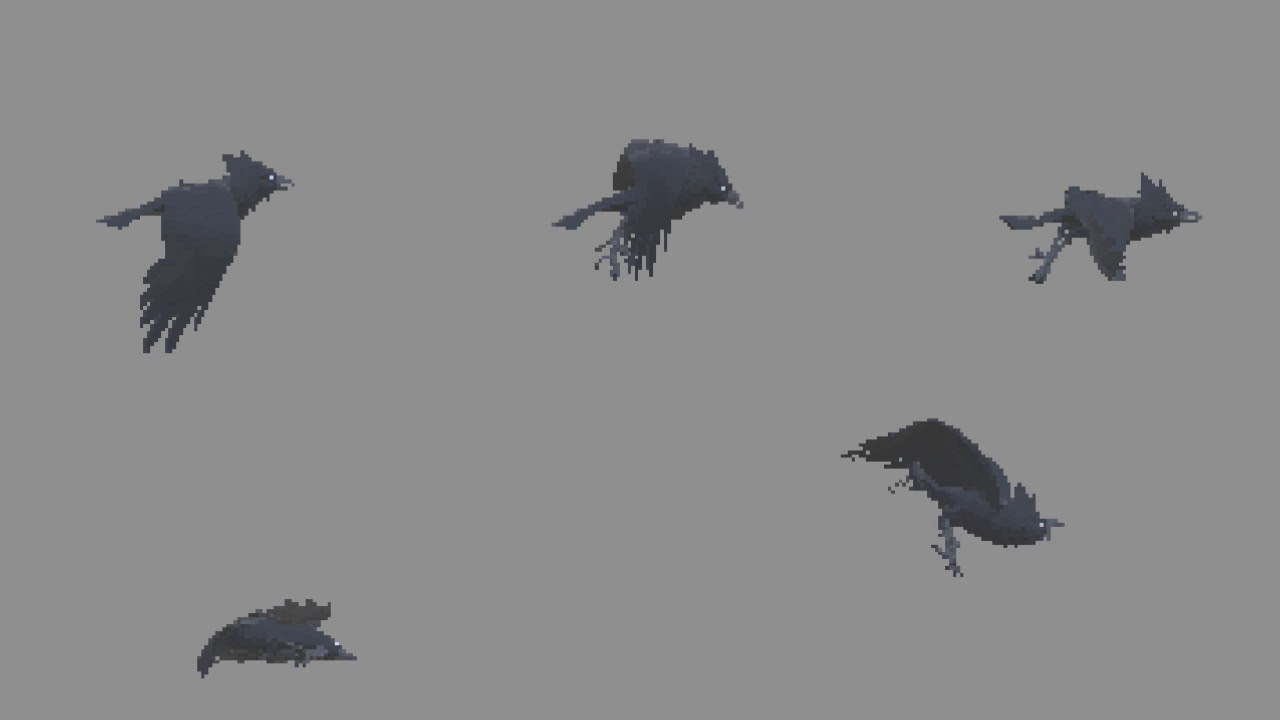 Pixel Art Animated Raven Preview - YouTube